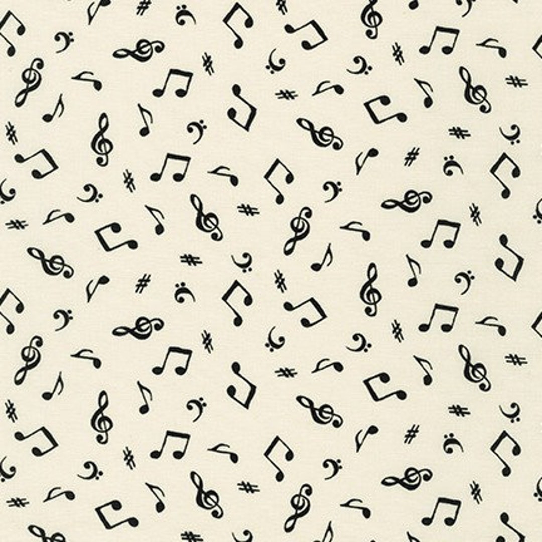 On the Lighter Side Music Notes Ivory From Robert Kaufman - Etsy