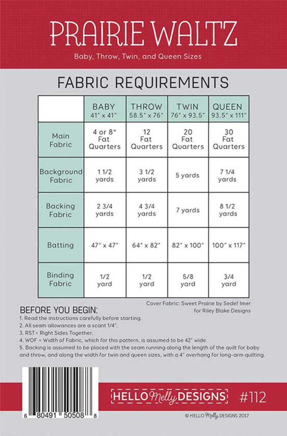 Prairie Waltz Quilt Pattern by Hello Melly Designs - Etsy