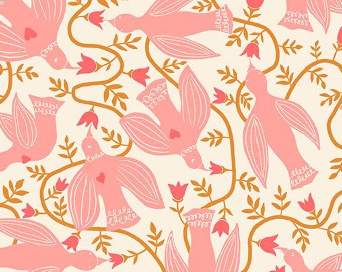 Endpaper Hummingbirds Natural by Jen Hewett for Ruby Star Society END ...