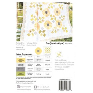 Sunflower Stand Quilt Pattern by My Sew Quilty Life - Etsy