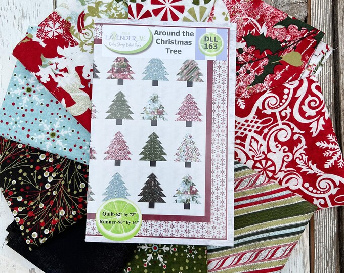Around the Christmas Tree Quilt Kit Featuring Peppermint Bark From ...