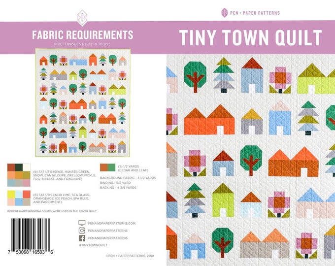 Pen + Paper Tiny Town Quilt Pattern - Etsy