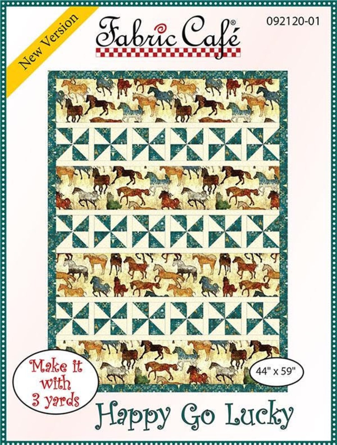 Happy Go Lucky Quilt Pattern by Fabric Cafe - Etsy