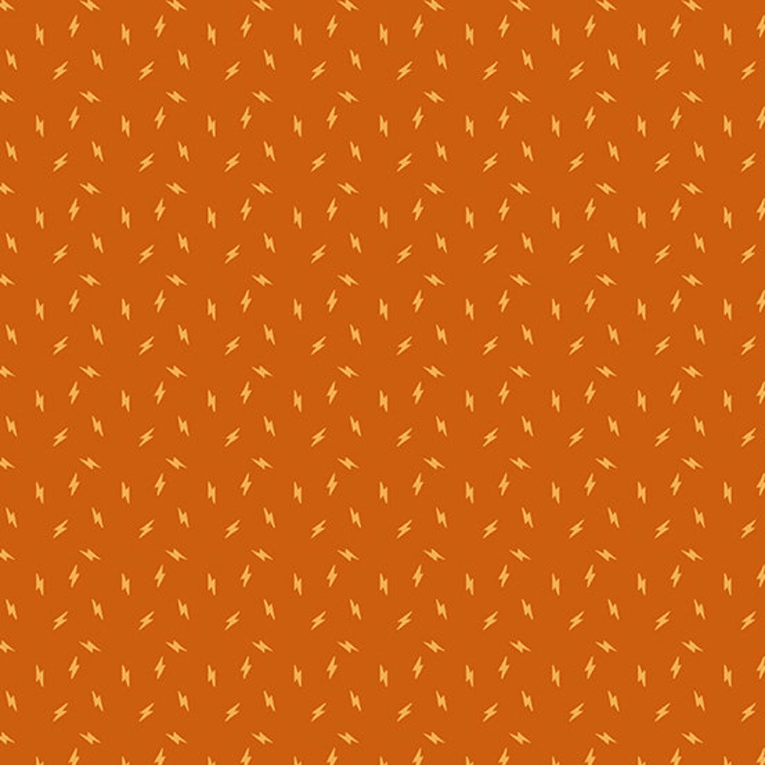 Atomic Rusty Lightning Bolt by Libs Elliott for Andover Fabrics - Etsy