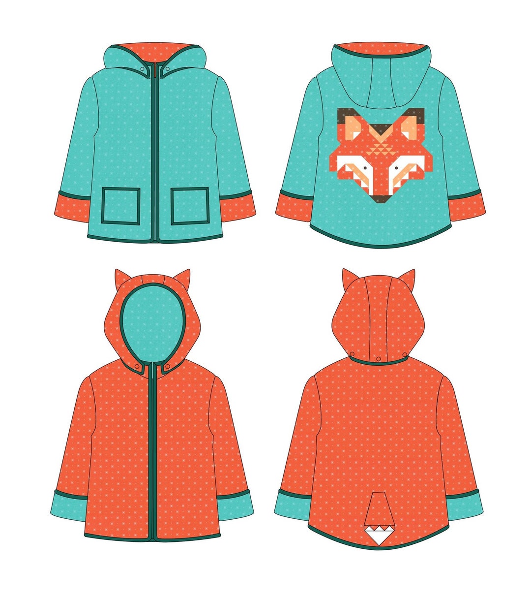 Little Fox Coat Pattern by Bound and Co. - Etsy