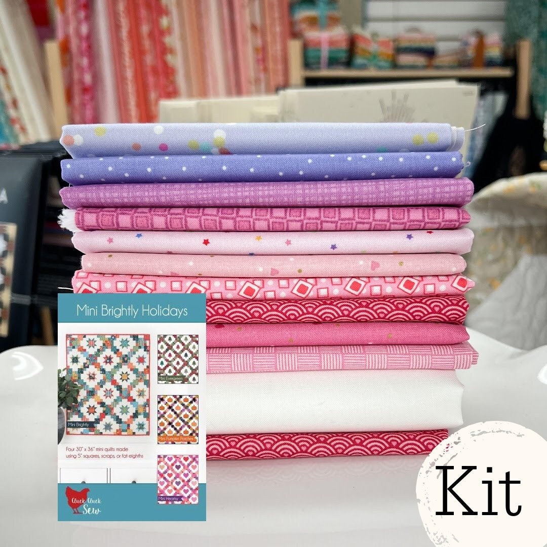 Mini Brightly Heartsy Quilt Kit - Etsy