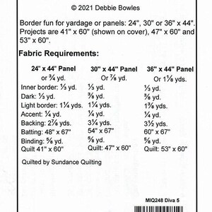 Diva 5 Panel Quilt Pattern by Maple Island Quilts - Etsy