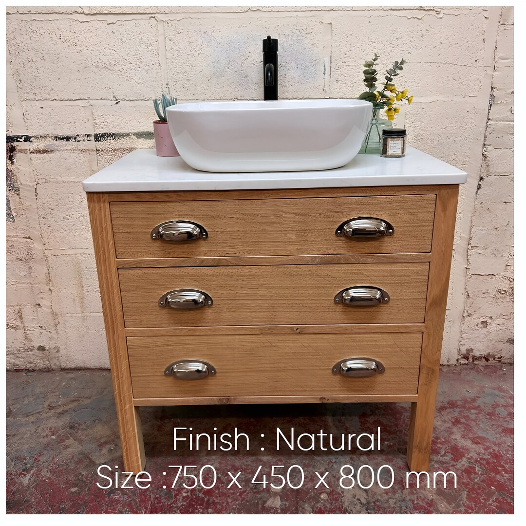 LEDBURY Classic Oak 3 Drawer Chest Solid Oak Reclaimed Oak Oak Bathroom ...