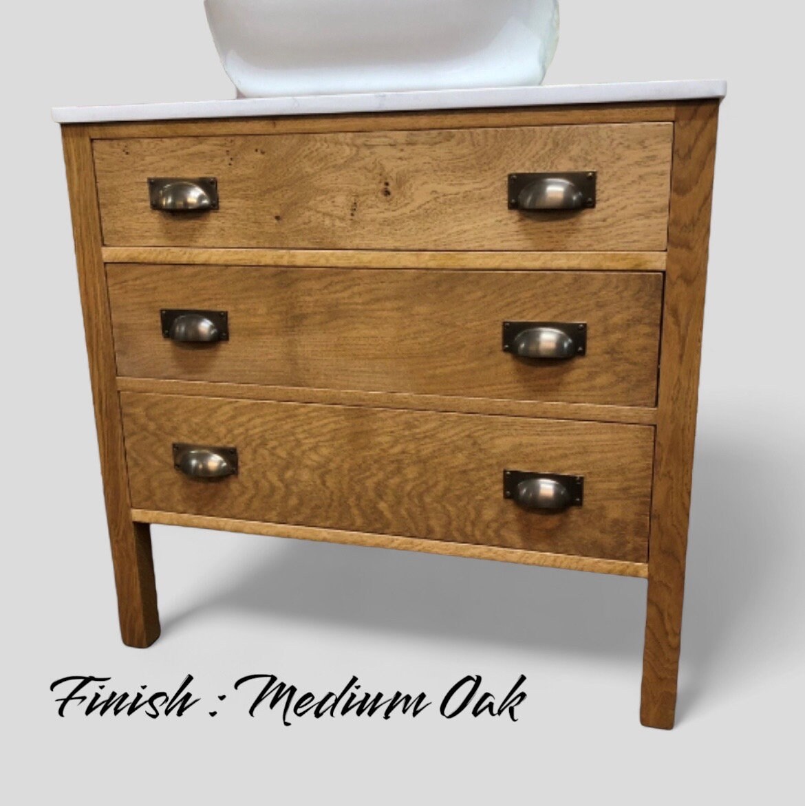 LEDBURY Classic Oak 3 Drawer Chest Solid Oak Reclaimed Oak Oak Bathroom Furniture Solid Oak Vanity Unit Vintage Oak Etsy