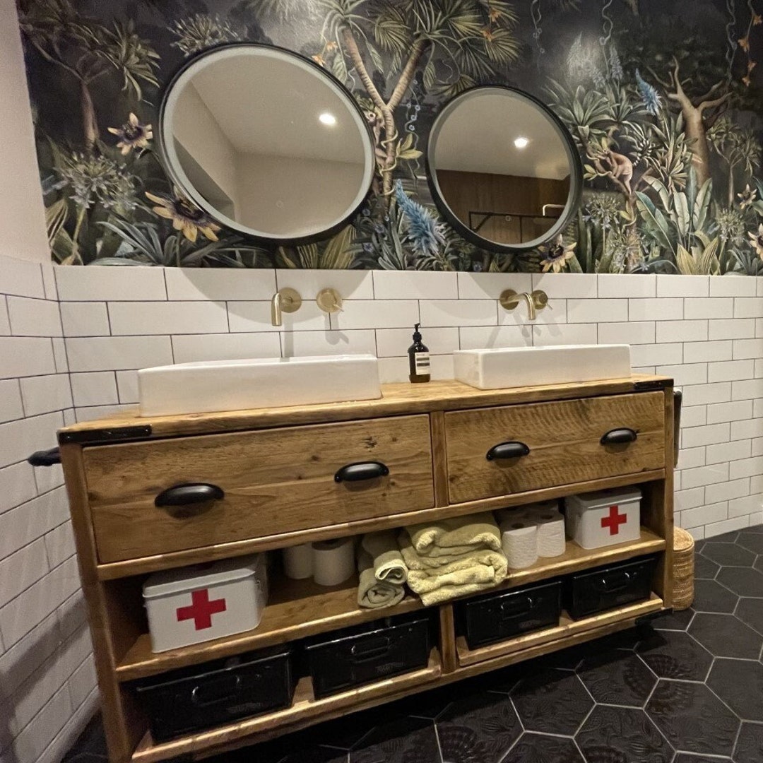 DULWICH Handmade Bathroom Furniture Bathroom Cabinet Rustic Vanity ...