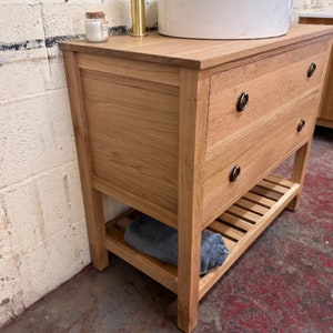 LEOMINSTER Classic 2 Drawer Chest Solid European Oak Reclaimed Oak Oak Bathroom Furniture Solid ...