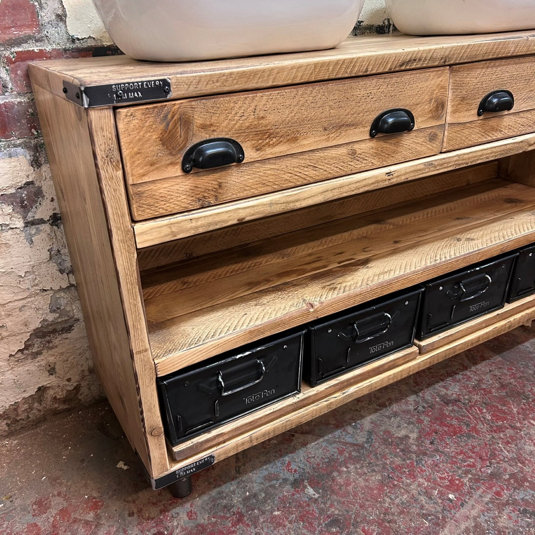 DULWICH IN STOCK Handmade Bathroom Furniture Bathroom Cabinet Rustic ...