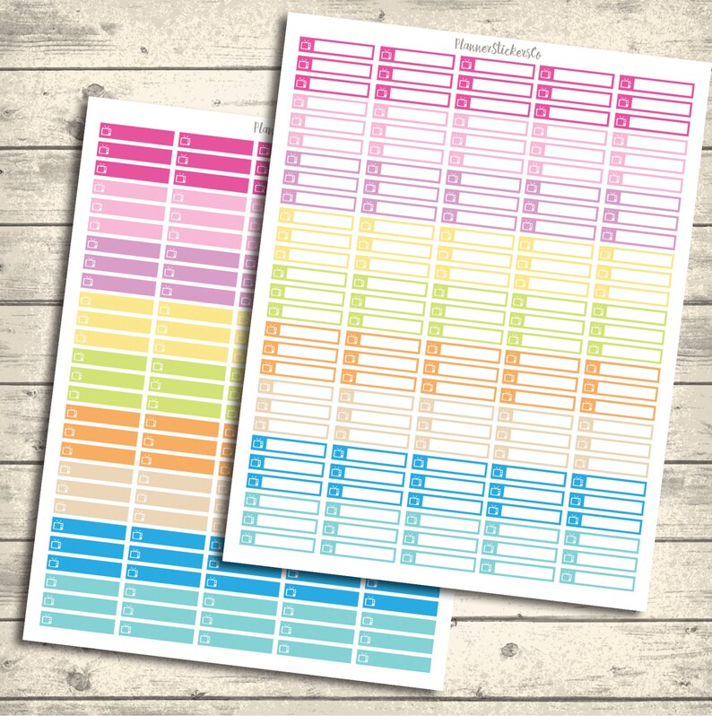 TV Label Box Set Printable Erin Condren Planner Stickers ,tv Stickers ...