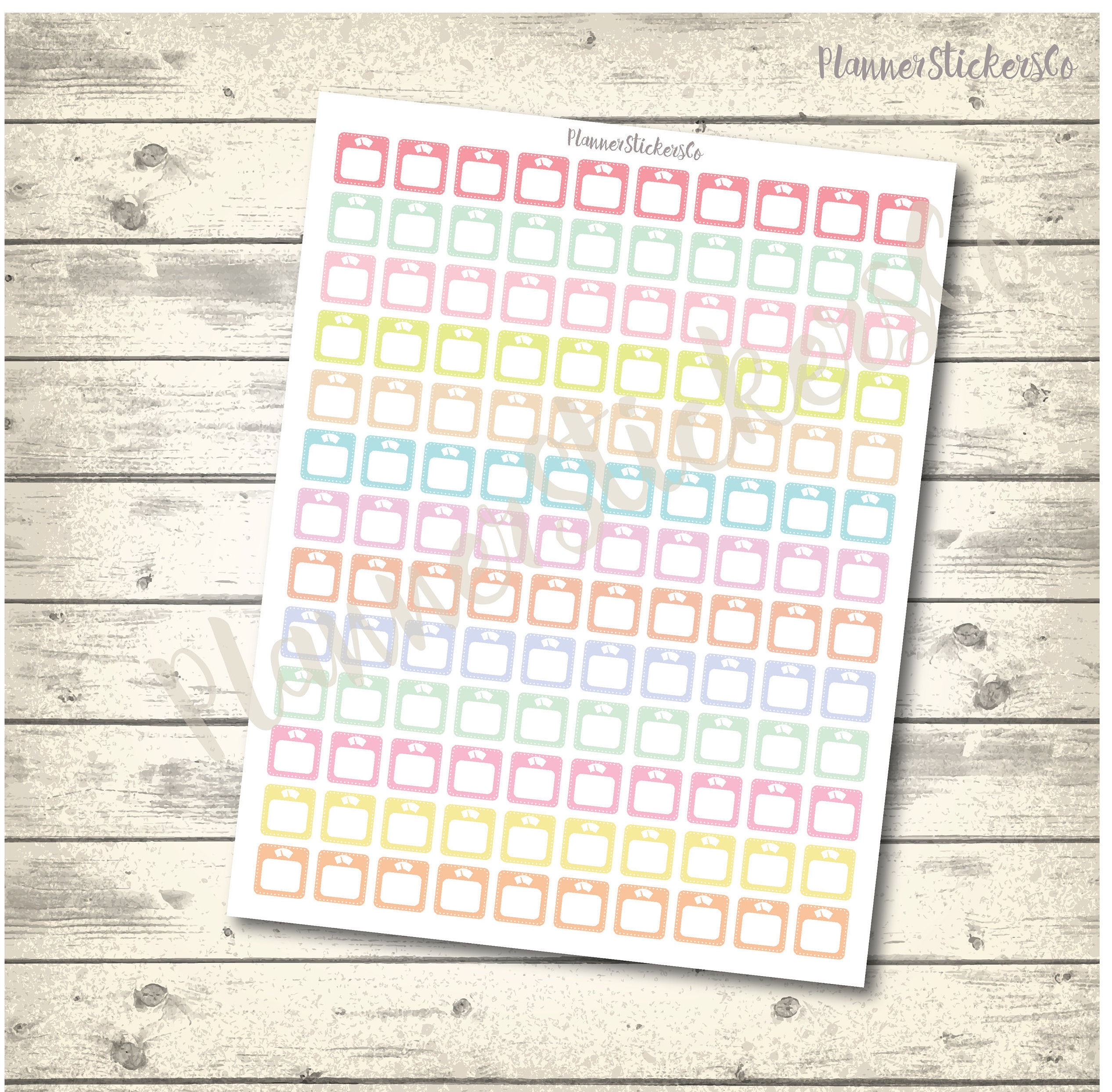 Weight Scale Printable Planner Stickers, Printable Scale Clipart, Erin ...