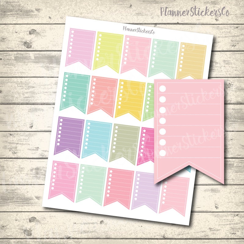 MAMBI Full Box Flag Checklist, Happy Planner Printable Stickers, Summer ...