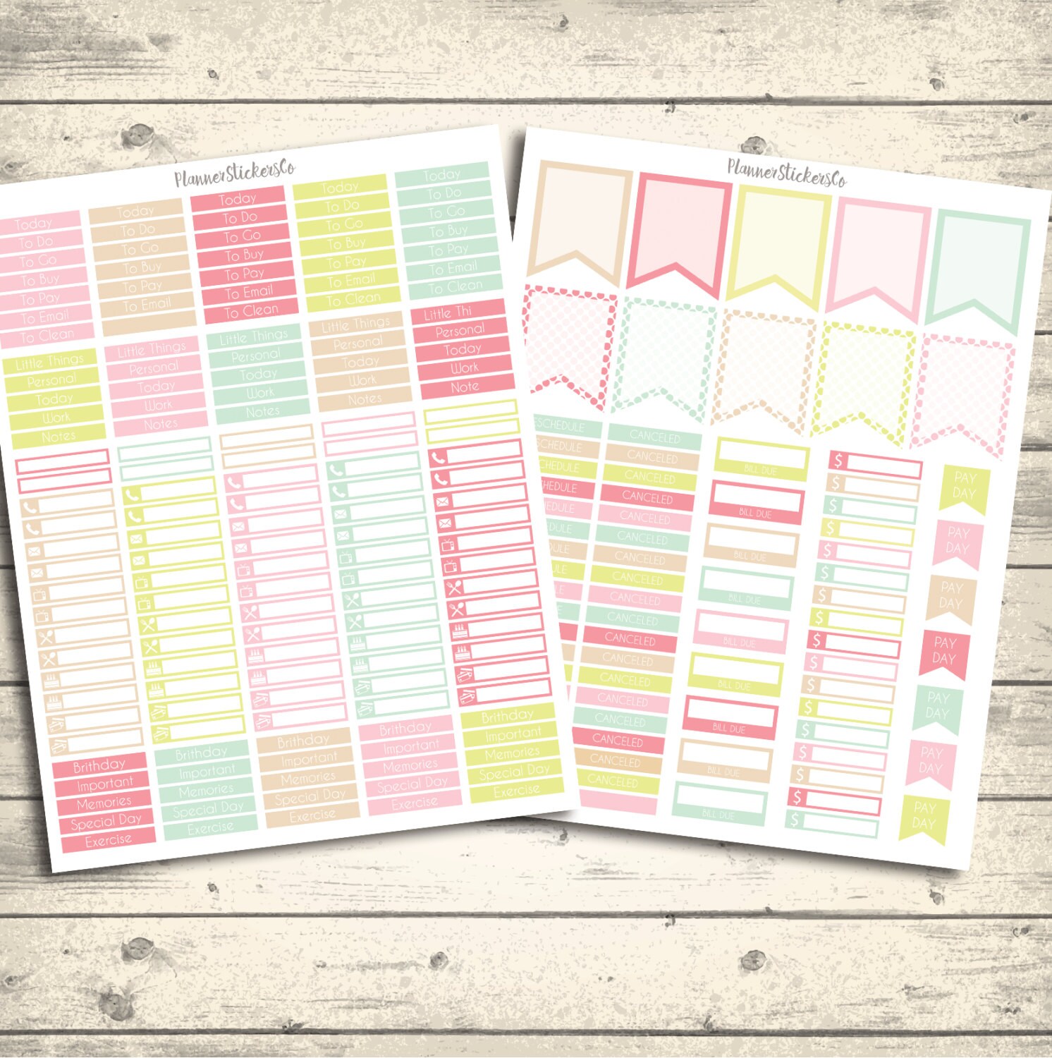 Monthly Kit Printable Planner Stickers Erin Condren Planner | Etsy