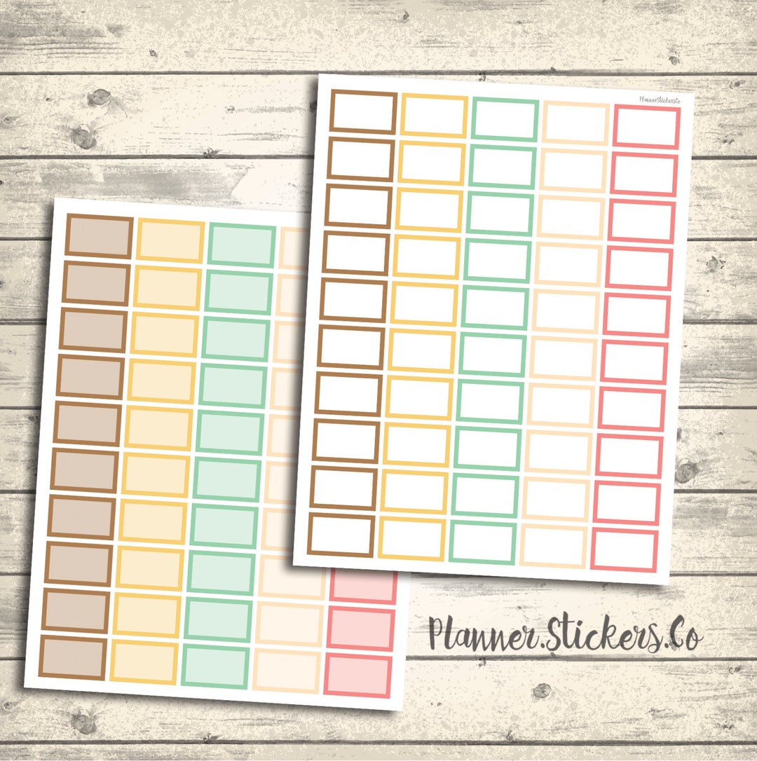 Half Box Fading Stickers Planner , Stickers Erin Condren Printable ...