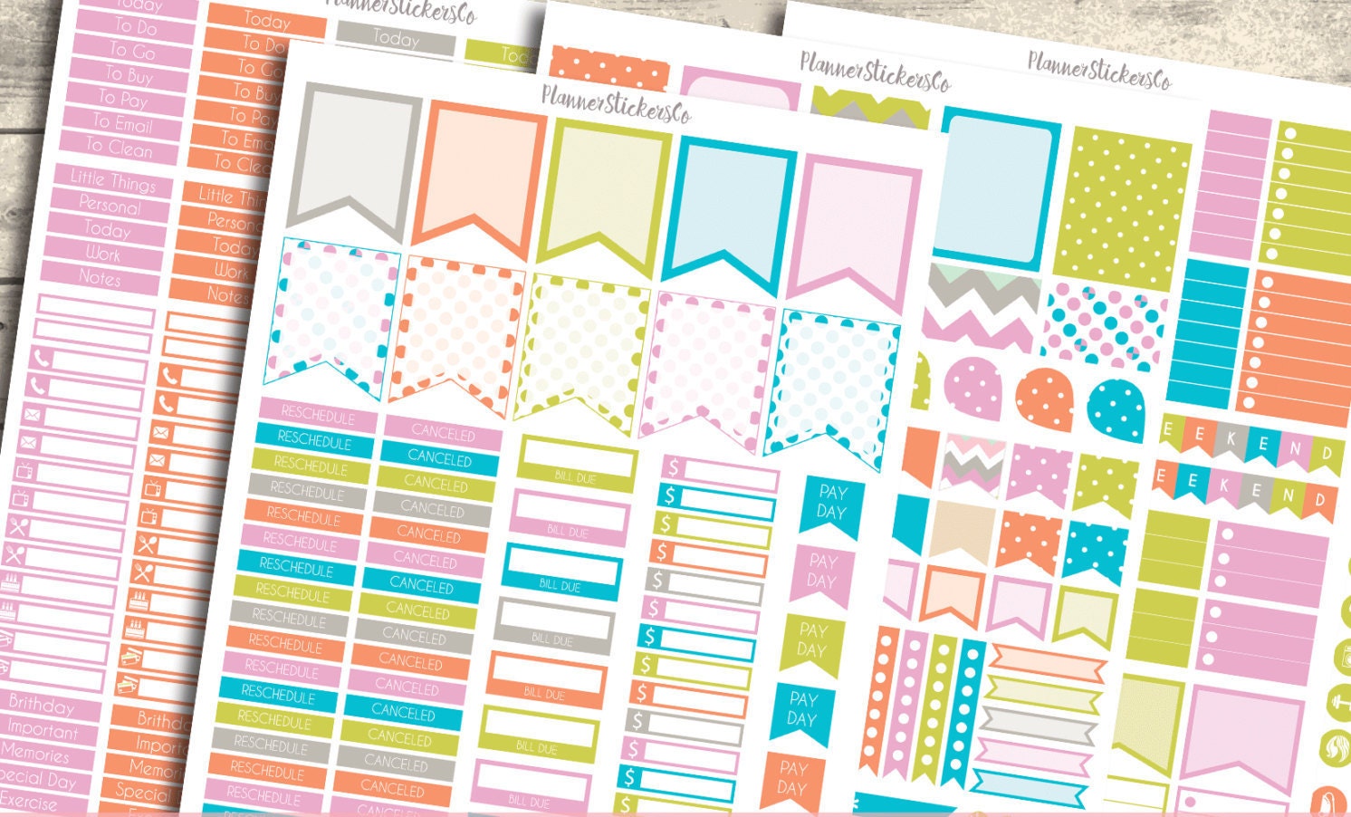 CARNIVAL Set, Monthly Printable Planner Stickers, Erin Condren Planner ...