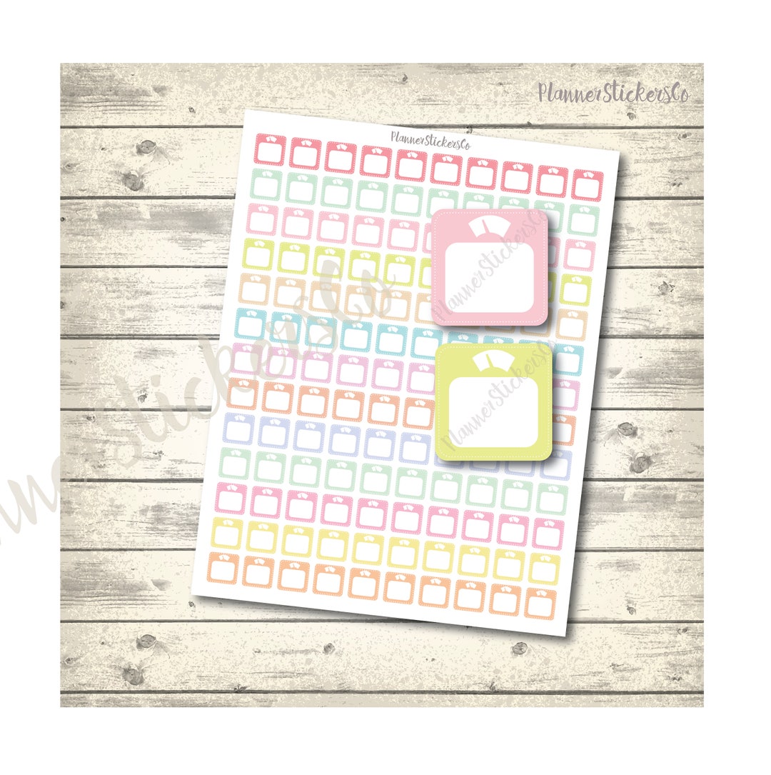 Weight Scale Printable Planner Stickers, Printable Scale Clipart, Erin ...