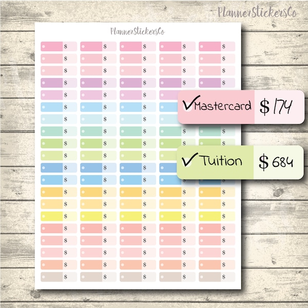 Money Planner Stickers - Etsy