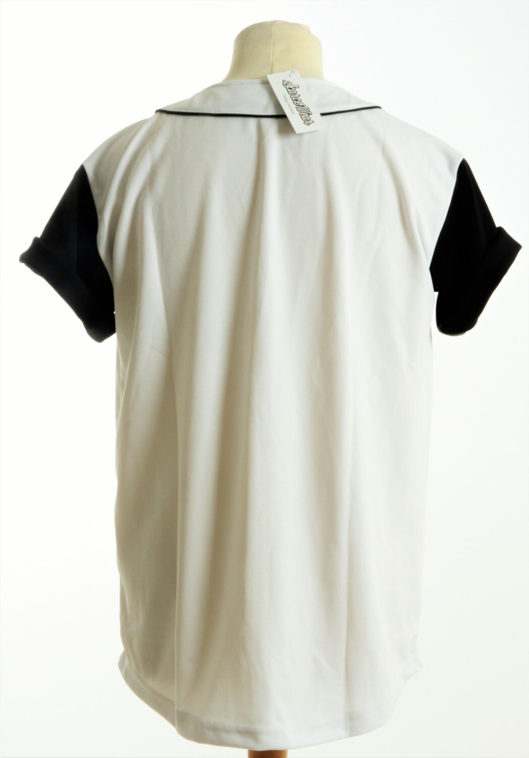 Scarcewear Signature Plain White Black Sleeve Baseball Jersey Shirt ...