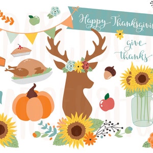 Thanksgiving Clip Art, Fall Clipart, Autumn Clip Art, Thanksgiving ...