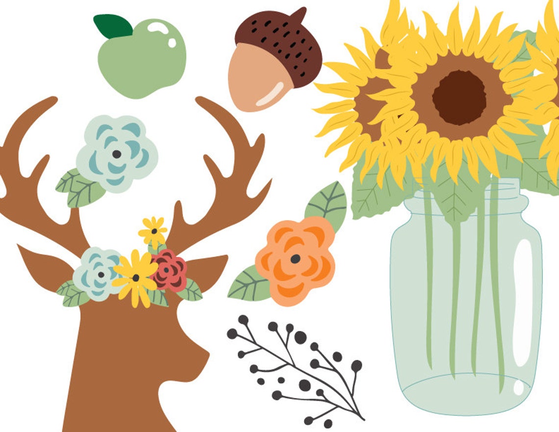 Thanksgiving Clip Art Fall Clipart Autumn Clip Art | Etsy