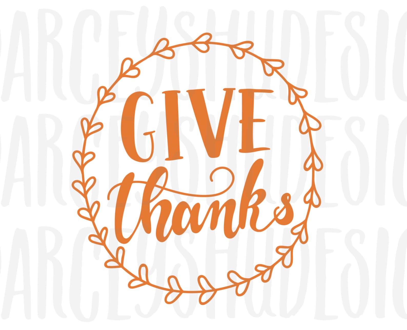 Give Thanks Hand Lettered svg cutting files Thanksgiving SVG | Etsy