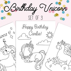 Unicorn Coloring Pages - Unicorn Birthday - Printable Coloring Page ...