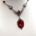 Gothic Necklace, Red Necklace, Gothic Choker, Victorian Gothic Necklace ...