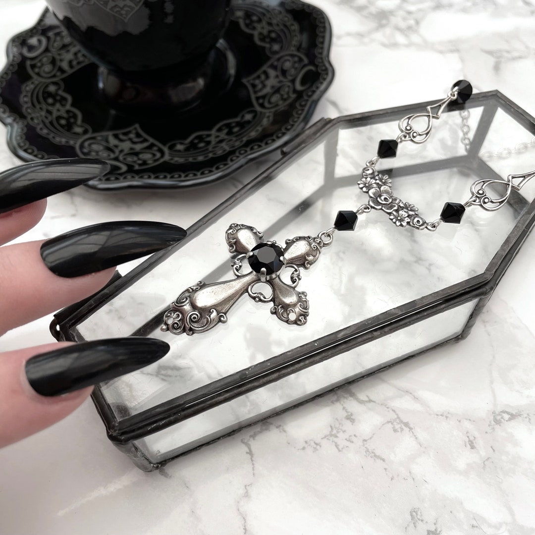 Gothic Cross Necklace Gothic Necklace Gothic Choker Cross - Etsy