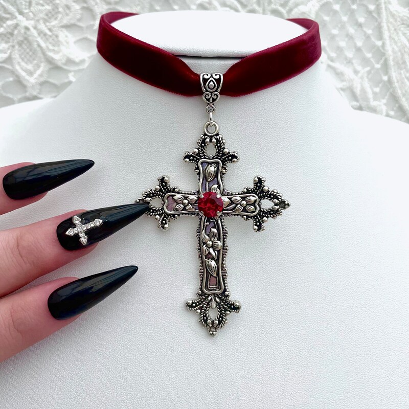Cross Choker - Etsy