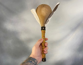 Buffalo Spirit Blessing Rattle, Three Spirit Rattle, Shamanic Rattle ...