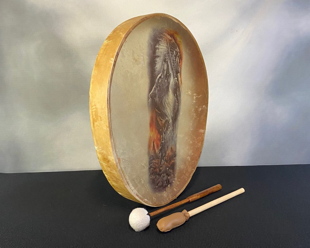 20 Inch Oval Shaman Frame Drum Journey Healing Ritual Drum Premium ...