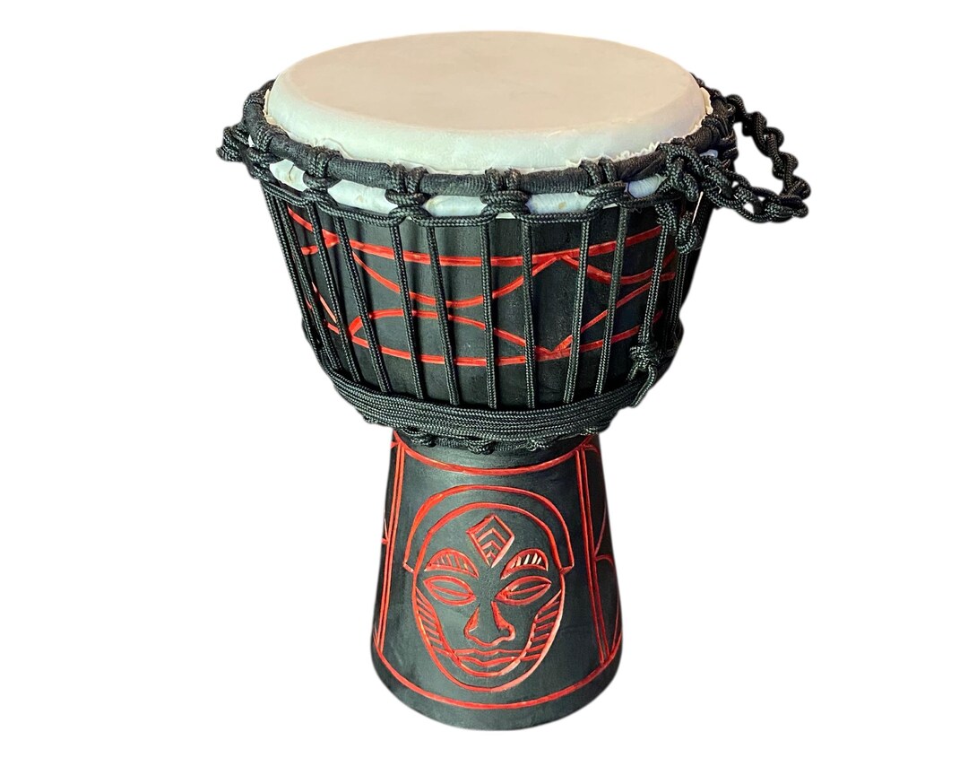 Kids Djembe Drum: Mahogany Wood, Goat Skin, Portable Percussion - Etsy