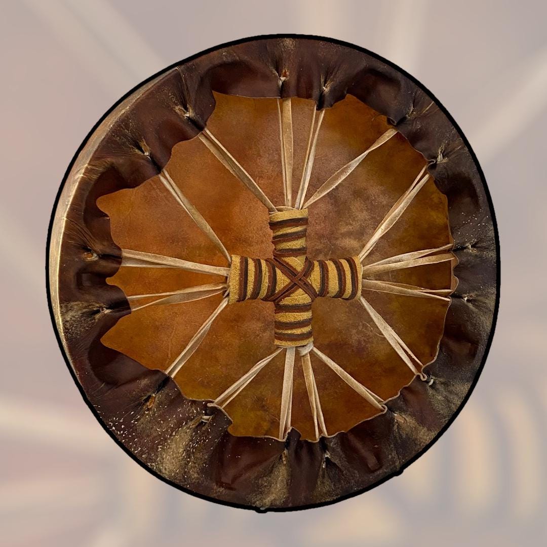 16" Steer Hide Shaman Drum – Sacred Ritual Drum With Deep Resonance ...