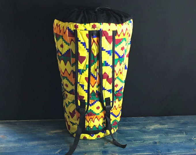 Large Handmade Djembe Bag... Backpack Straps, Easy Top Load, Sufficient ...