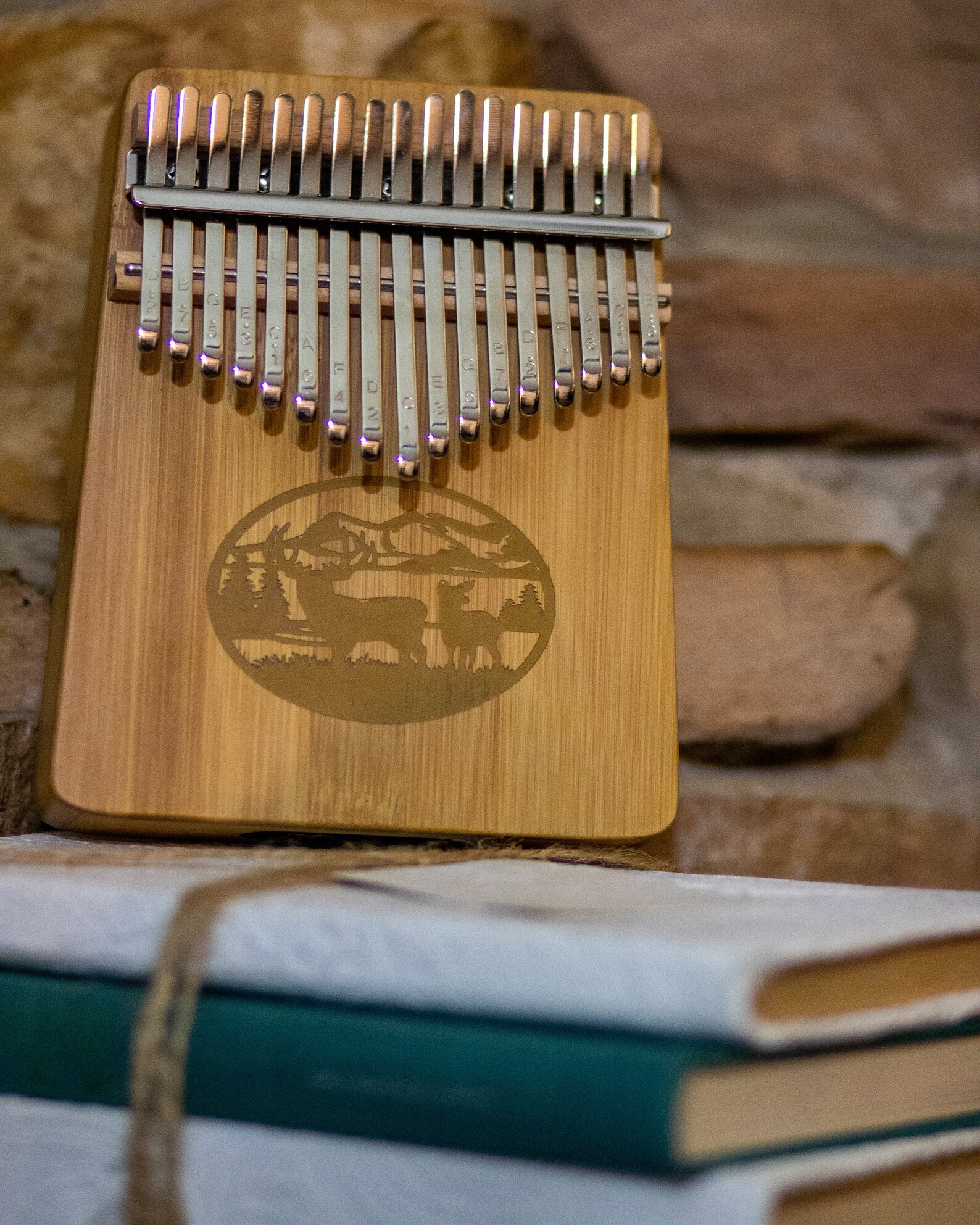 17 Key Kalimba Thumb Piano Deer Scene Finger Hand Piano - Etsy