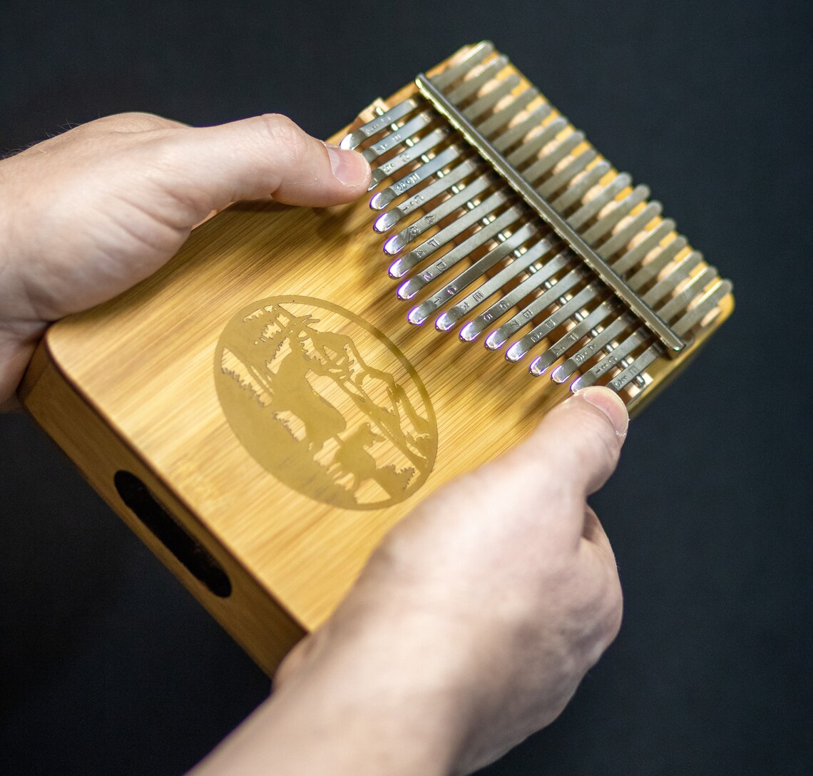17 Key Kalimba Thumb Piano Deer Scene Finger Hand Piano | Etsy