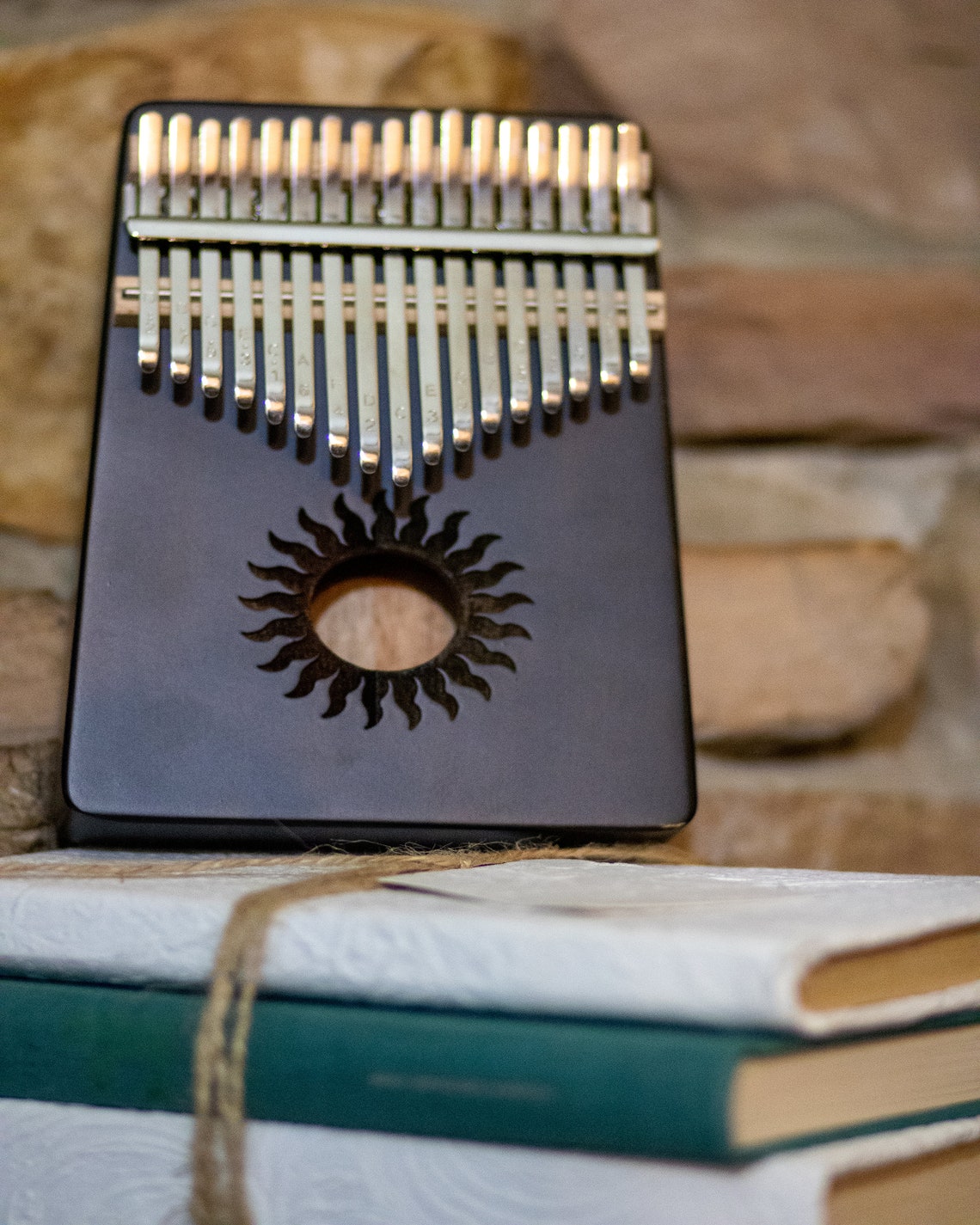 17 Key Kalimba Thumb Piano Sun Finger Hand Piano Mahogany - Etsy