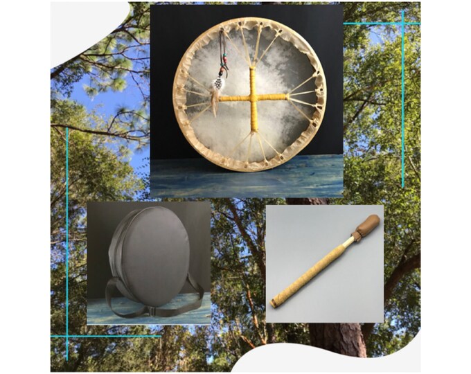 18 Inch Shaman Frame Drum - Journey Healing Ritual Drum - Premium ...