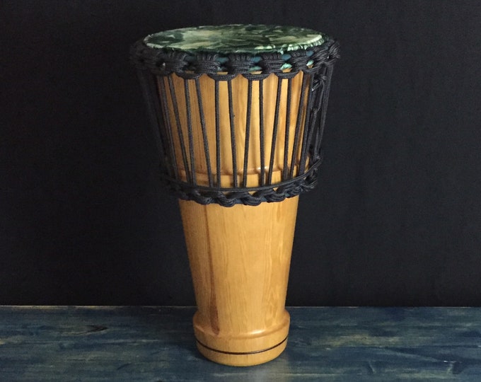 Handcrafted 19.5" Tall Ashiko Drum - Medium, Bongo Drum... Beautiful ...