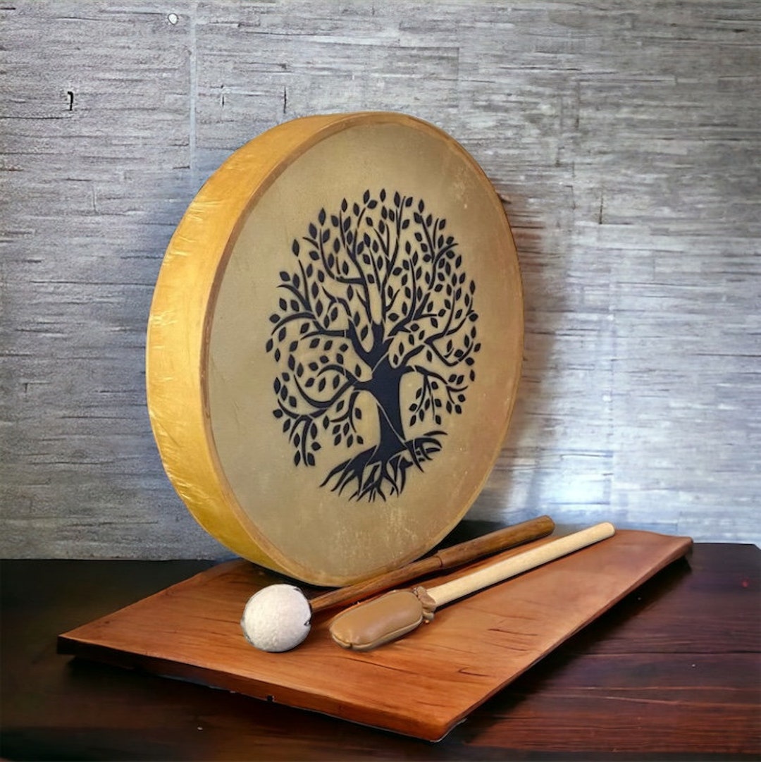 16 Inch Shaman Tree of Life Frame Drum Journey Healing Ritual Drum ...