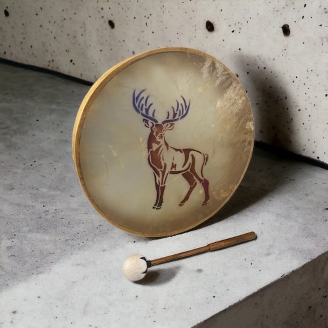 18 Inch Shaman Deer Spirit Frame Drum Journey Healing Ritual Drum ...