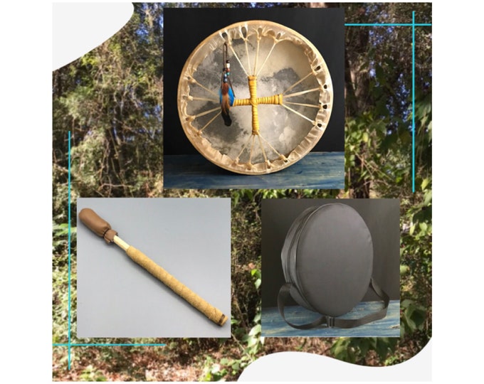 16 Inch Shaman Frame Drum - Journey Healing Ritual Drum - Premium ...