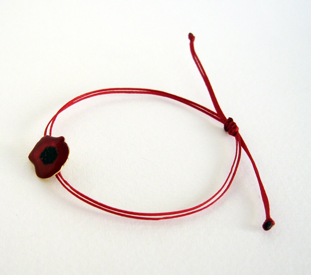Poppy Bracelet Spring Bracelet Poppy Jewelry Flower - Etsy