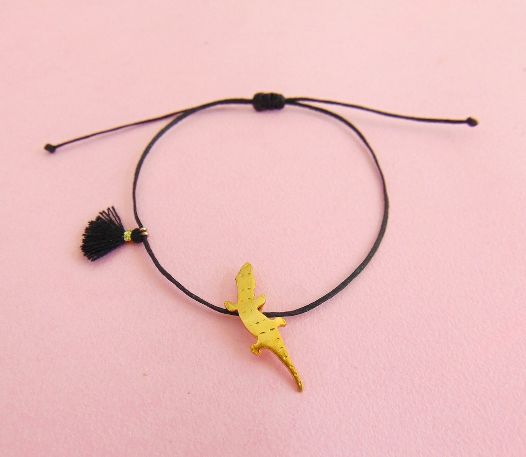 Lizard Bracelet Sterling Silver Gold Plated Animal Bracelet Vermeil ...