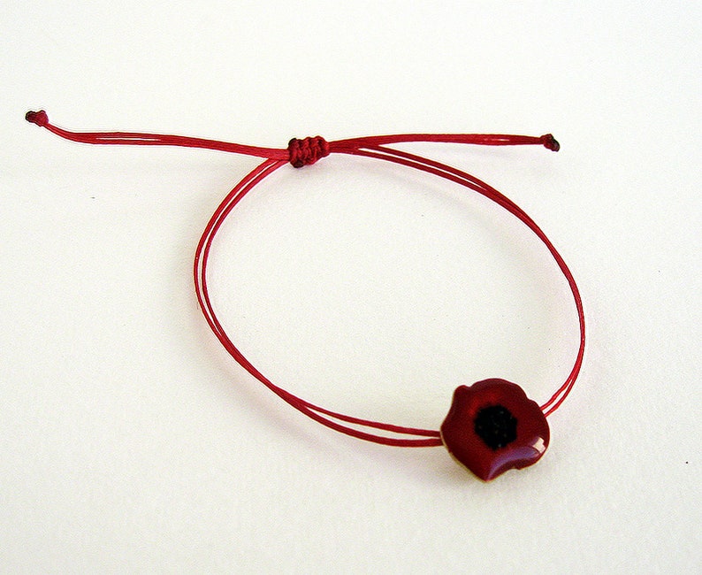 Poppy Bracelet Spring Bracelet Poppy Jewelry Flower - Etsy