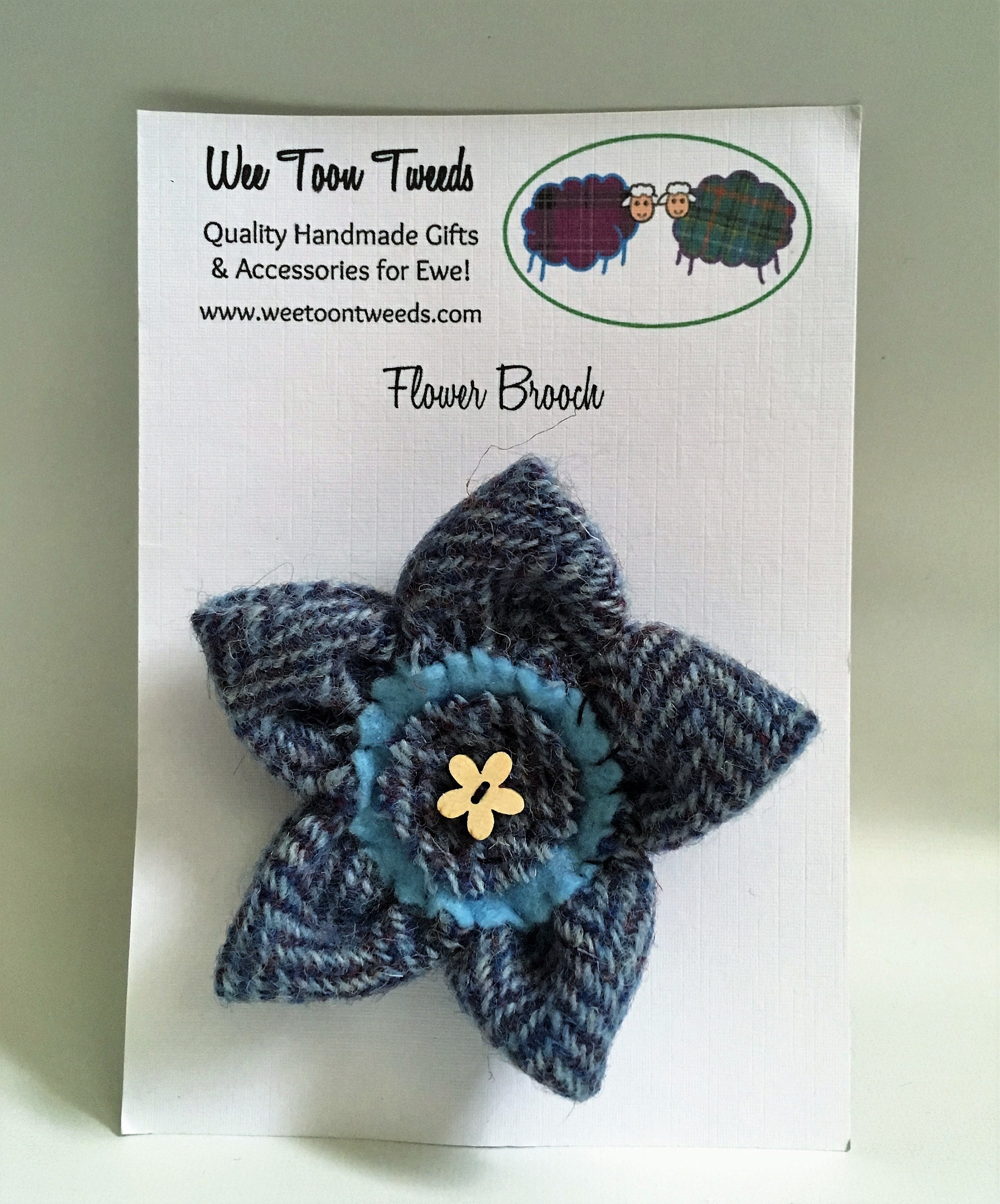 Quality Handmade Harris Tweed Flower Brooch (style 2),corsage, Mother's ...