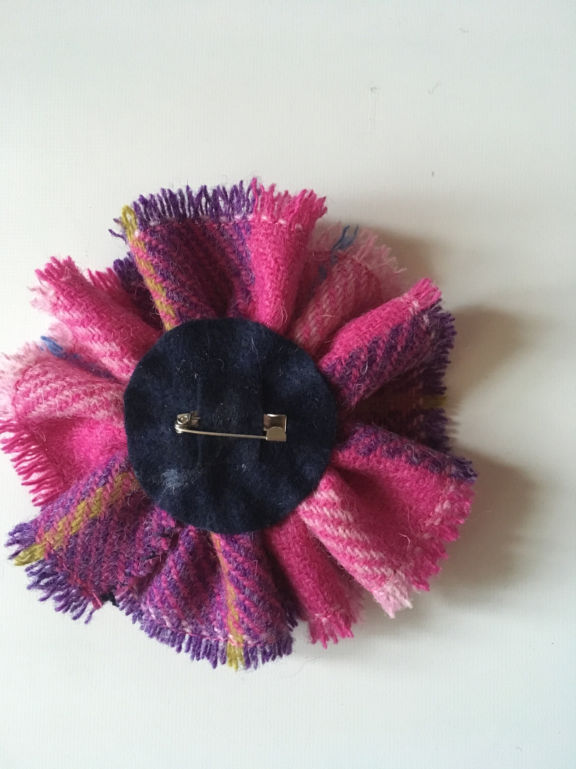 Pink Tartan Harris Tweed Handbag With Detachable Brooch, Mother's Day ...